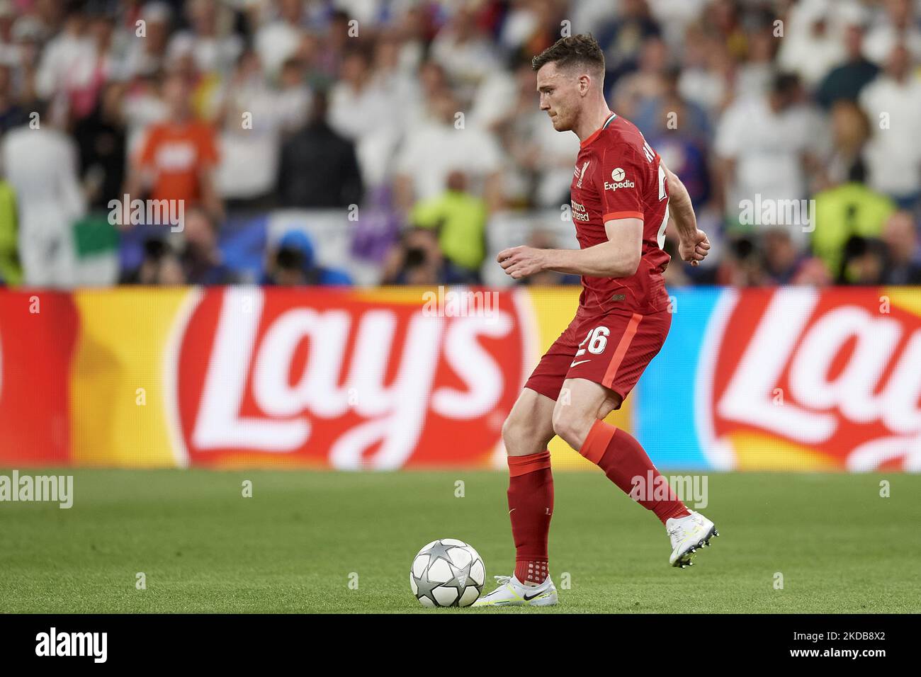 Andrew Robertson of Liverpool in action during the UEFA Champions ...