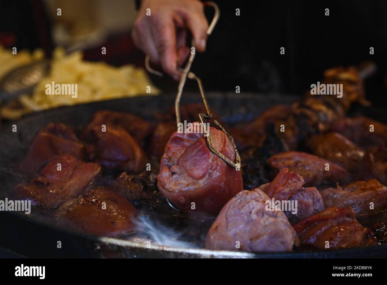 Stand with Knuckles, a traditional Polish grilled pork. On Saturday ...