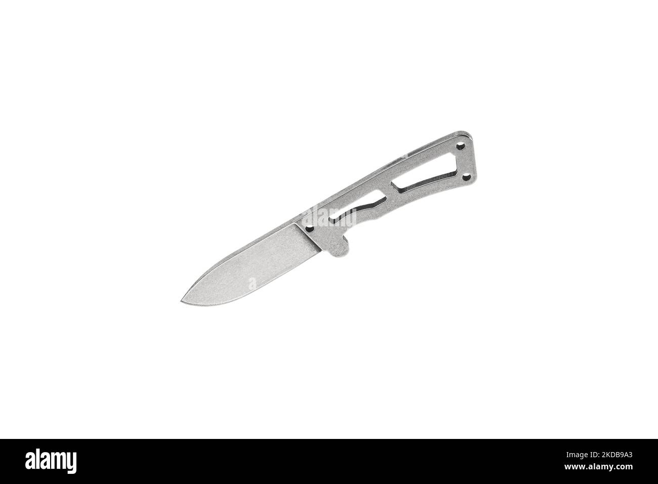 Throwing knife silver. Weapon of a ninja or assassin. Isolate on a ...