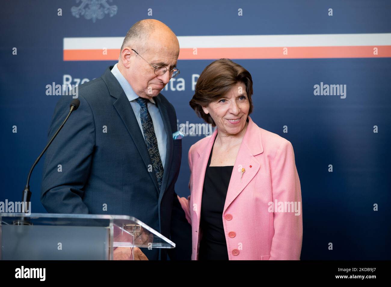 French Foreign Minister Catherine Colonna and Polish Foreign Minister ...