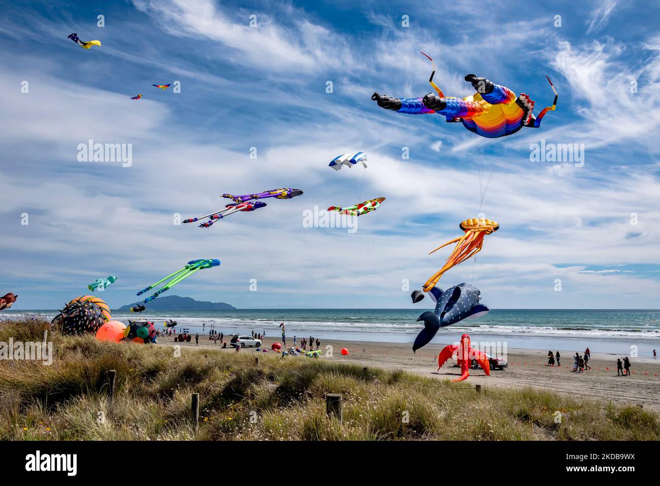every year at Otaki Beach the kites come out to play in february. The ...