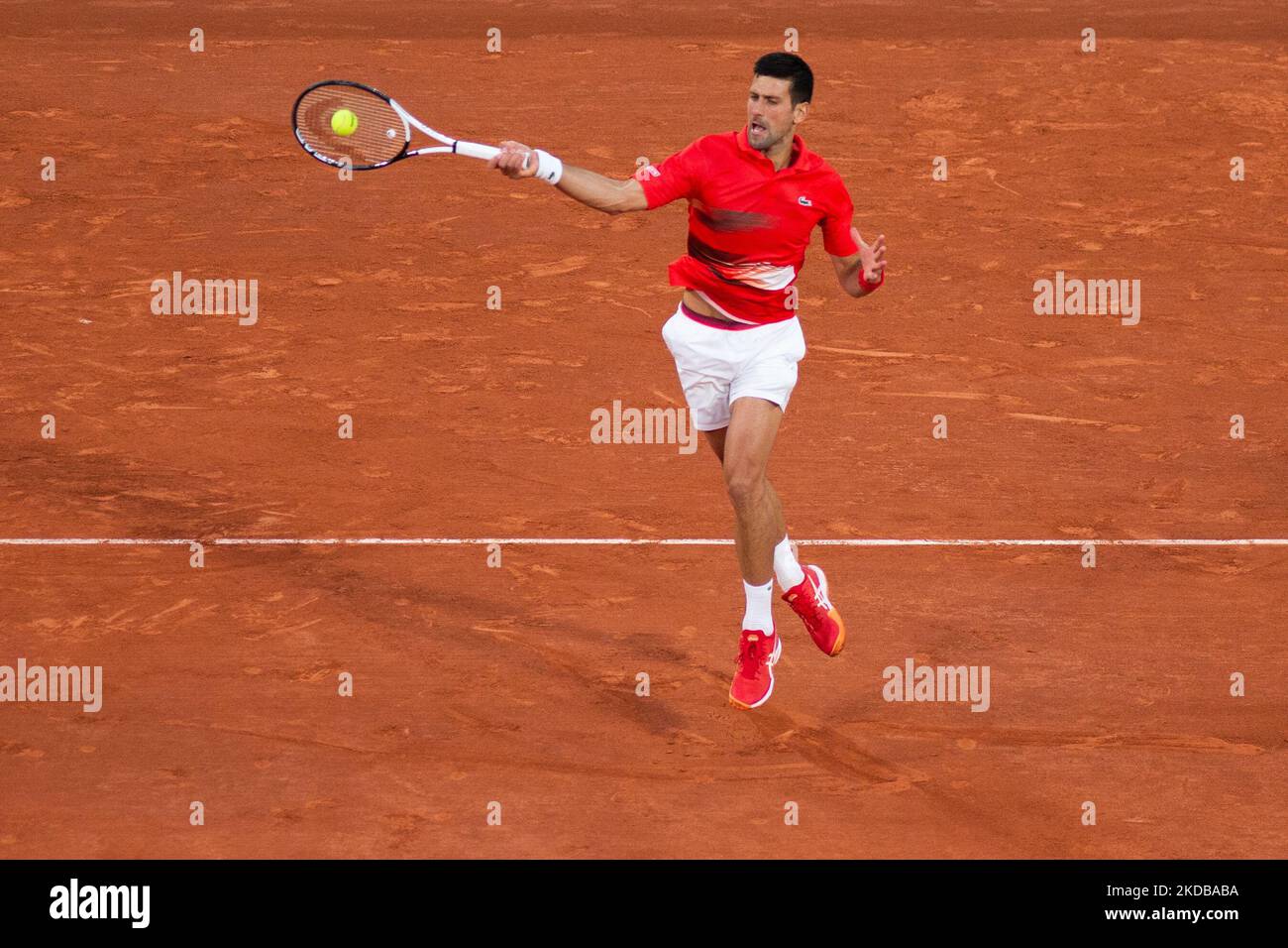 Novak Djokovic after his match against Rafael Nadal on Philip Chatrier ...