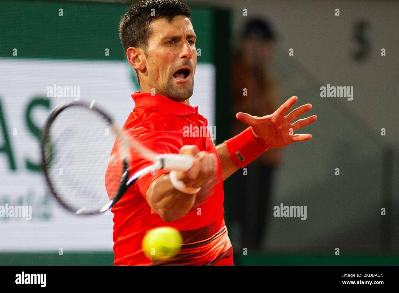 Novak Djokovic after his match against Rafael Nadal on Philip Chatrier ...