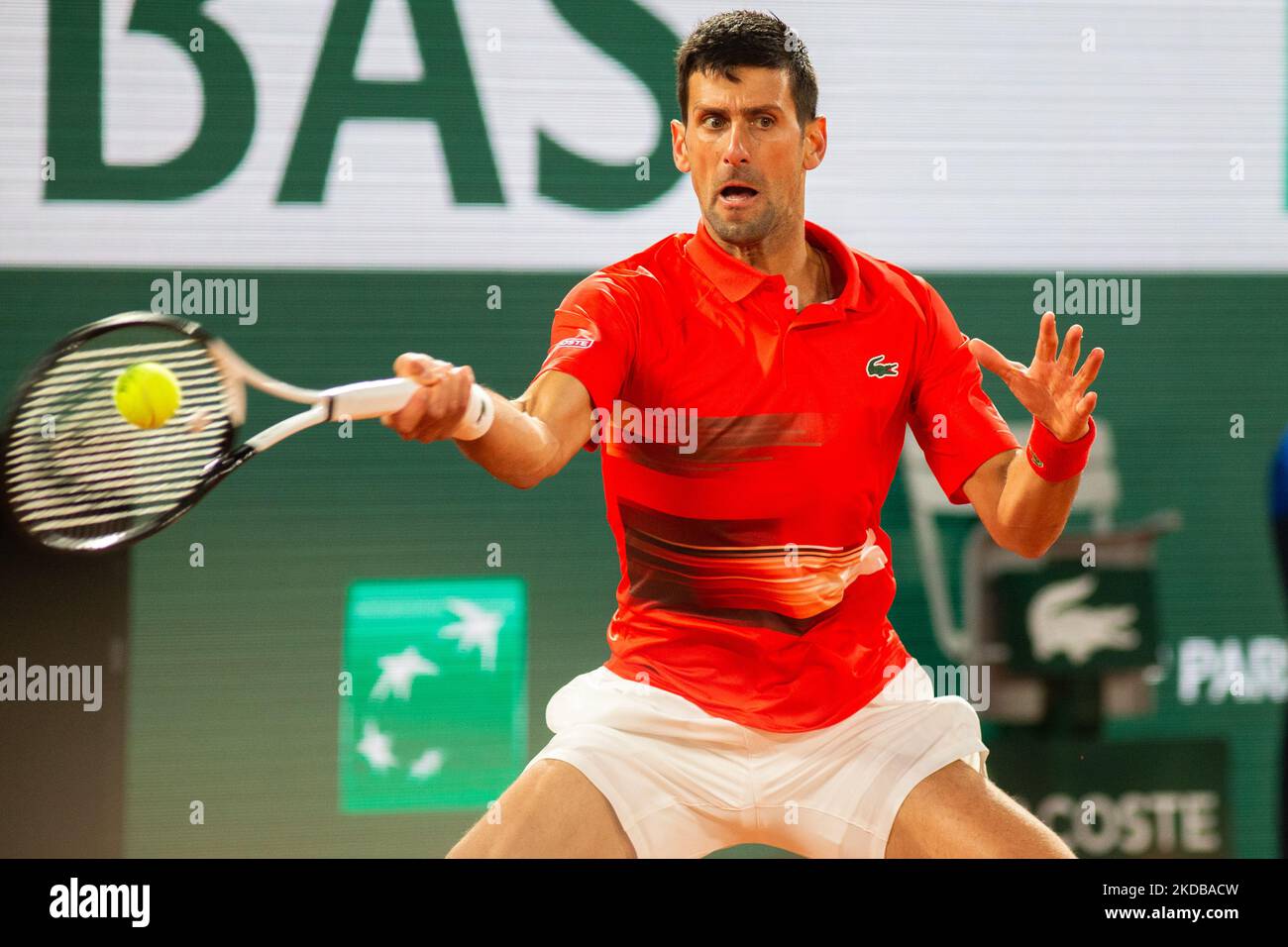 Novak Djokovic after his match against Rafael Nadal on Philip Chatrier ...