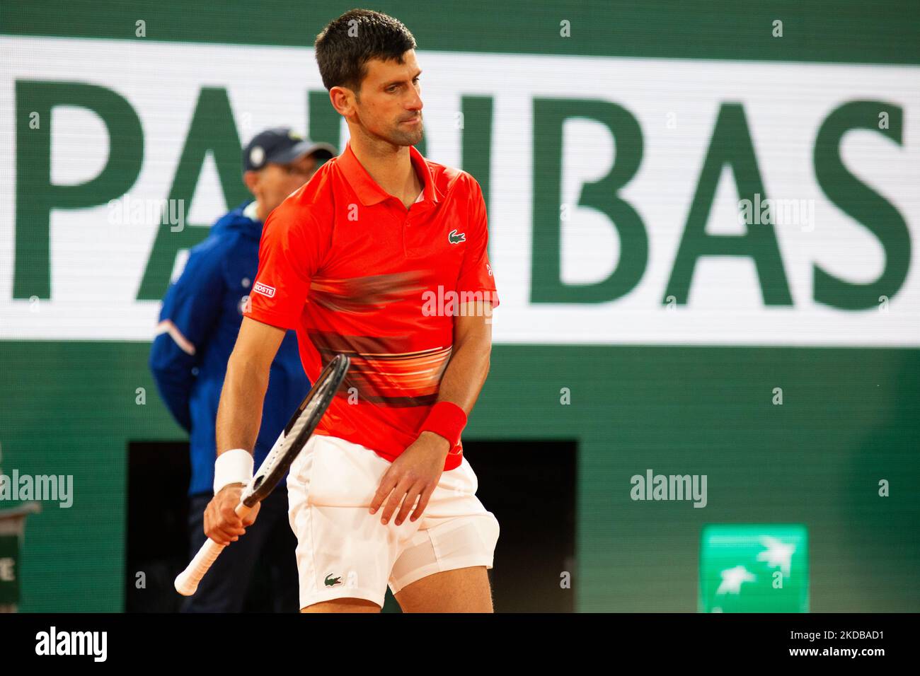 Novak Djokovic after his match against Rafael Nadal on Philip Chatrier ...