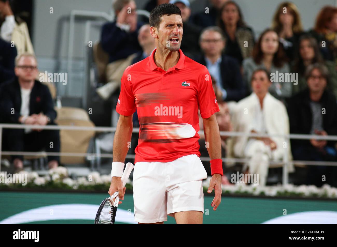 Novak Djokovic after his match against Rafael Nadal on Philip Chatrier ...