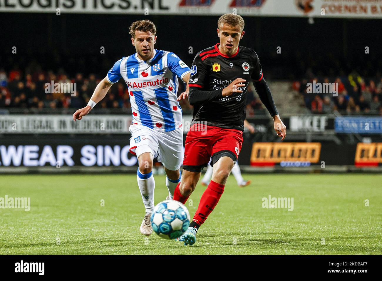 ROTTERDAM - (lr) Mats Kohlert of SC Heerenveen, Kenzo Goudmijn or svb Excelsior during the Dutch ...