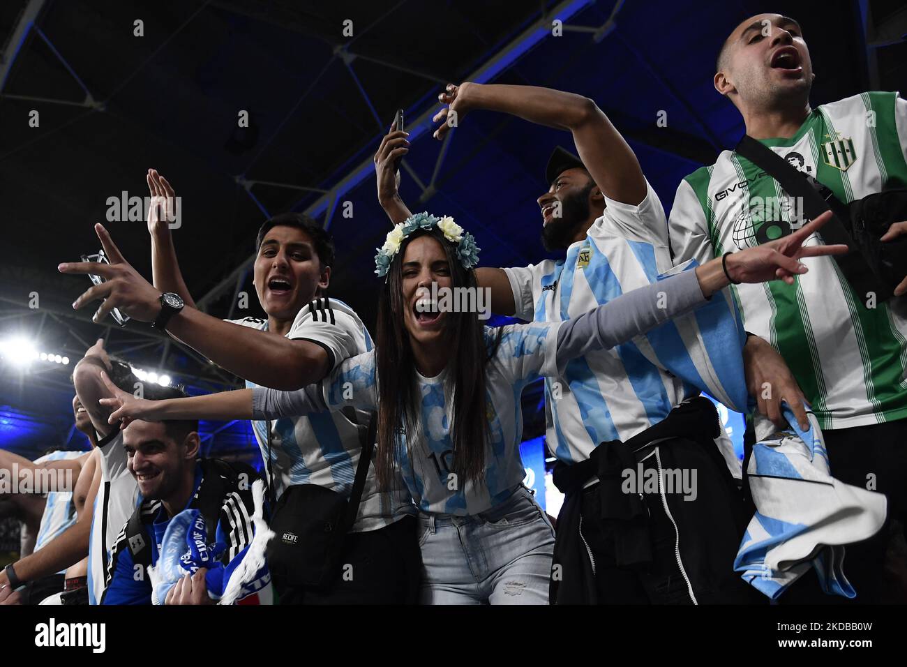 Argentina supporters during the Finalissima 2022 match between ...