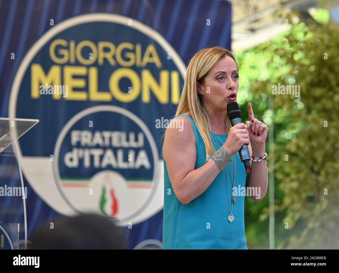The leader of ''Fratelli d'Italia'', Giorgia Meloni in Messina to ...