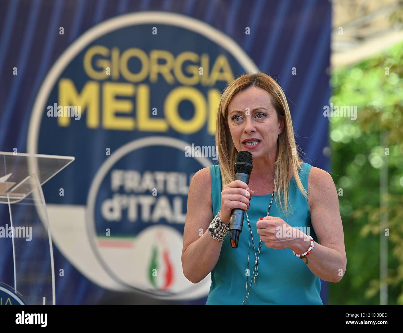The leader of ''Fratelli d'Italia'', Giorgia Meloni in Messina to ...
