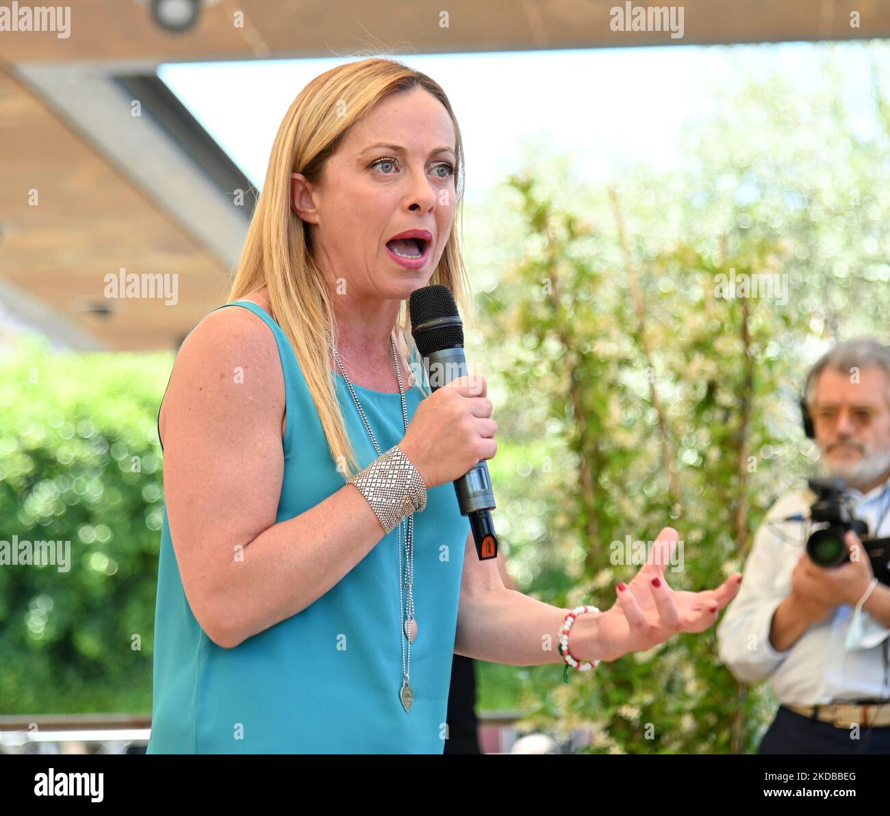The leader of ''Fratelli d'Italia'', Giorgia Meloni in Messina to ...
