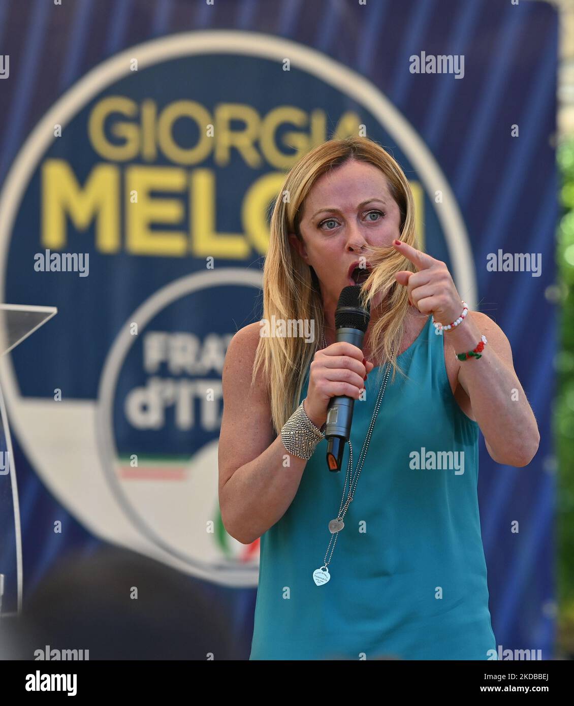 The leader of ''Fratelli d'Italia'', Giorgia Meloni in Messina to ...