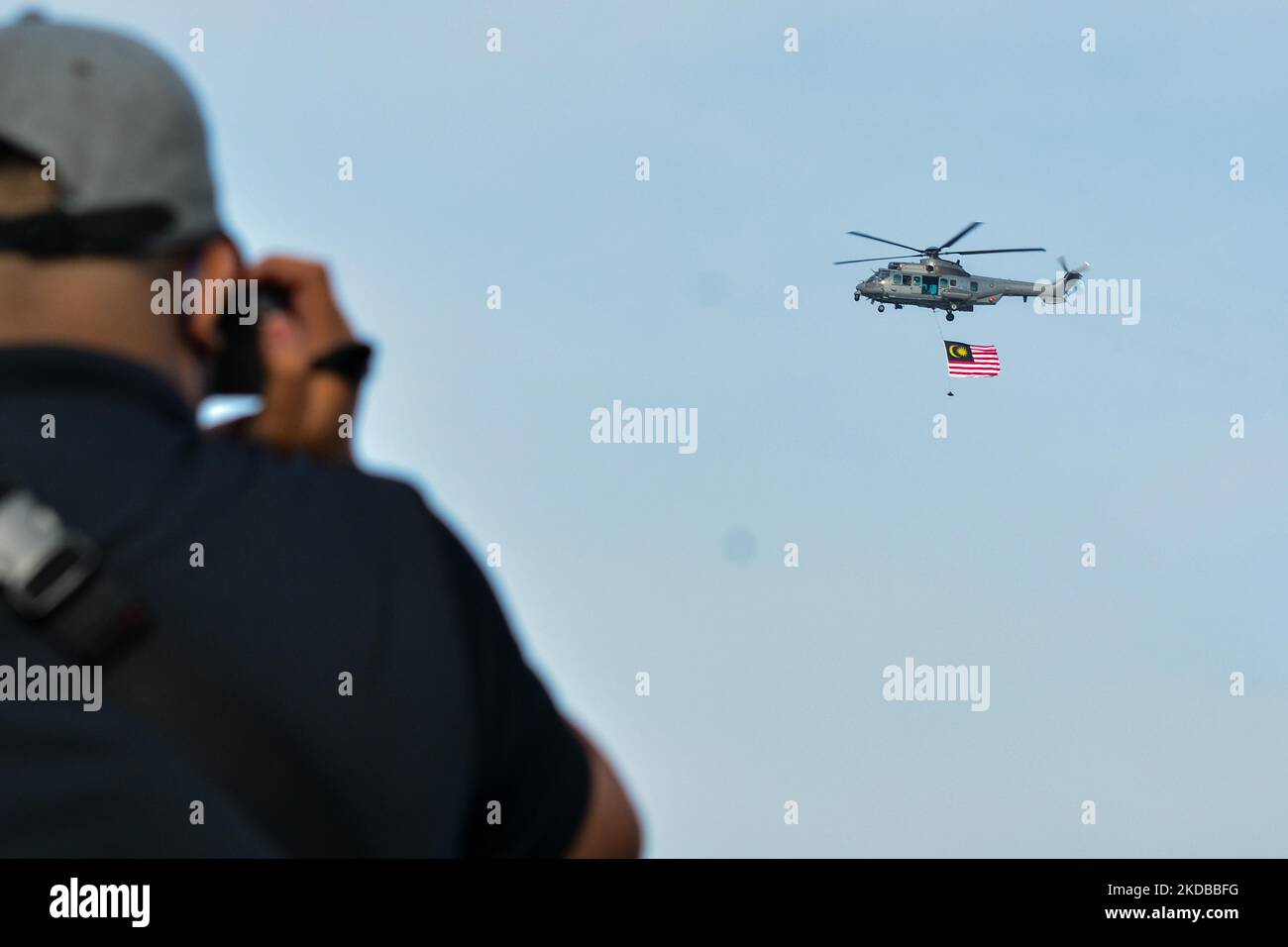 Royal Malaysian Air Force (RMAF) aircraft flying at low altitude in ...