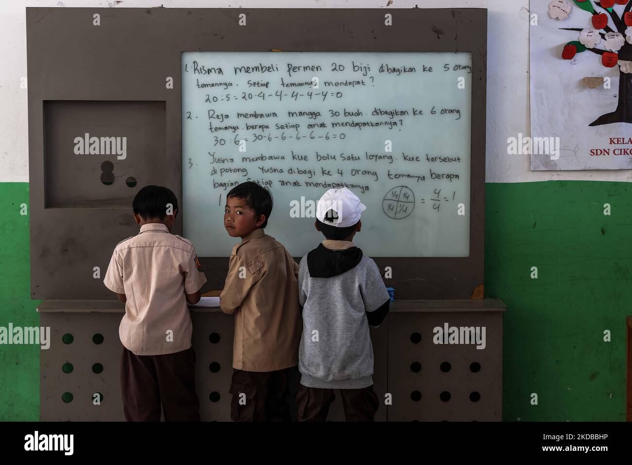Students in a general class at a school in Tugu Utara Village, Regency ...