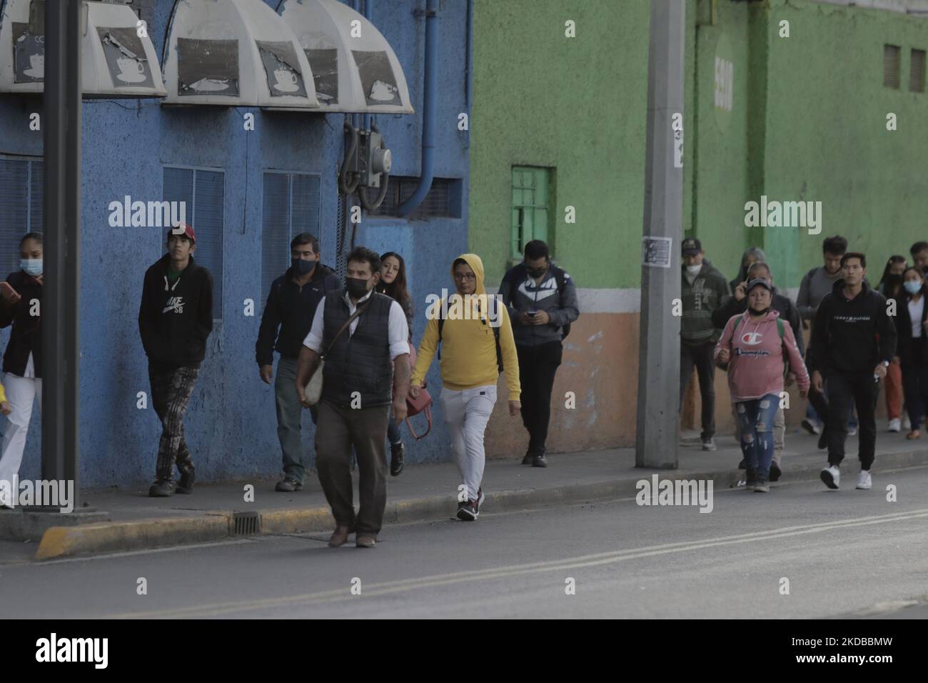 Public transport users on foot after concessioned transport workers in ...