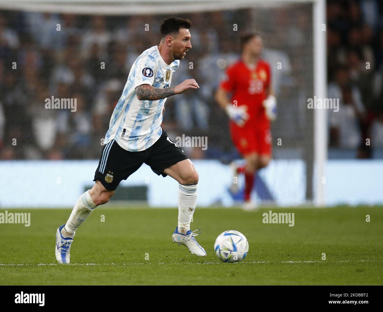 Lionel Messi of Argentina during Finalissima Conmebol - UEFA Cup of ...
