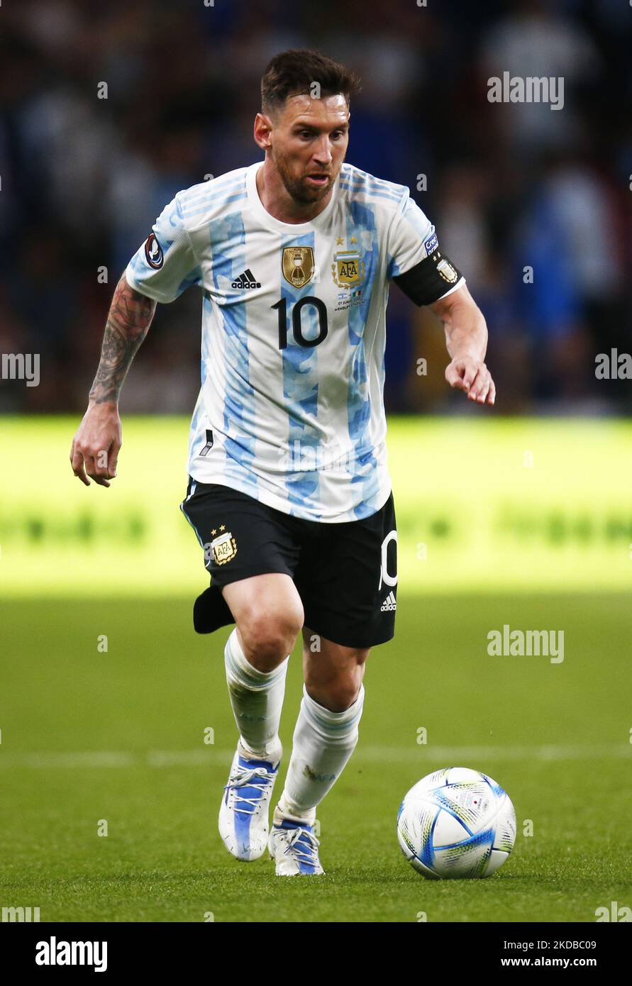 Lionel Messi of Argentina during Finalissima Conmebol - UEFA Cup of ...
