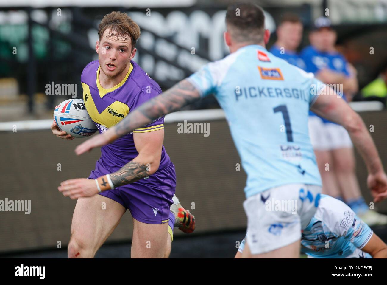 Jack Croft of Thunder in action during the BETFRED Championship match ...