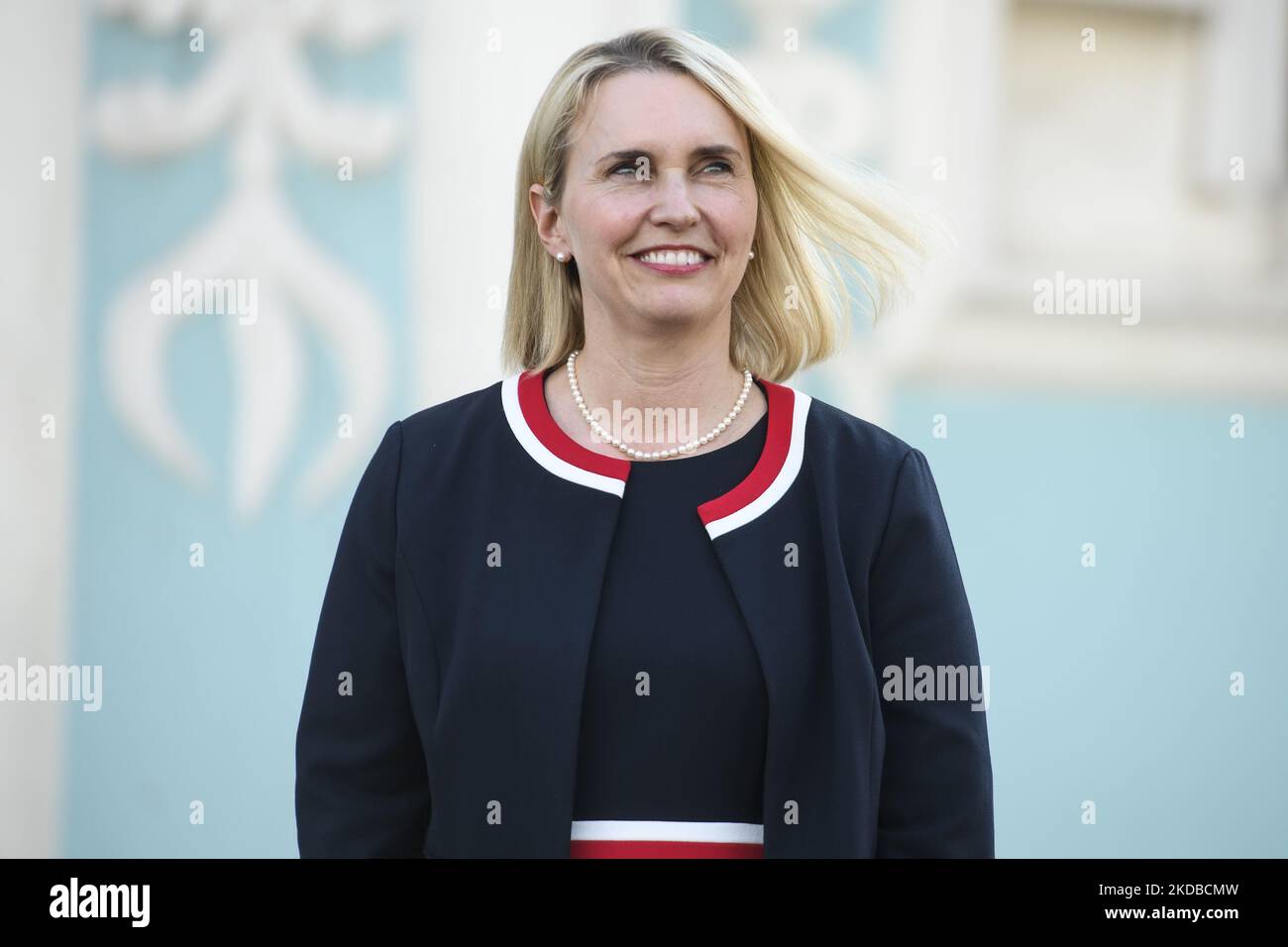 New US ambassador to Ukraine Bridget Brink during a press conference at ...