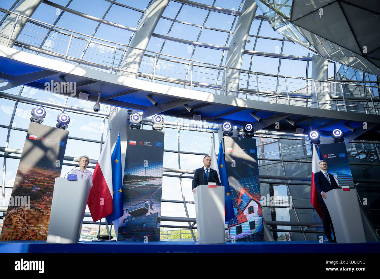 European Commission President Ursula von der Leyen, Polish President ...