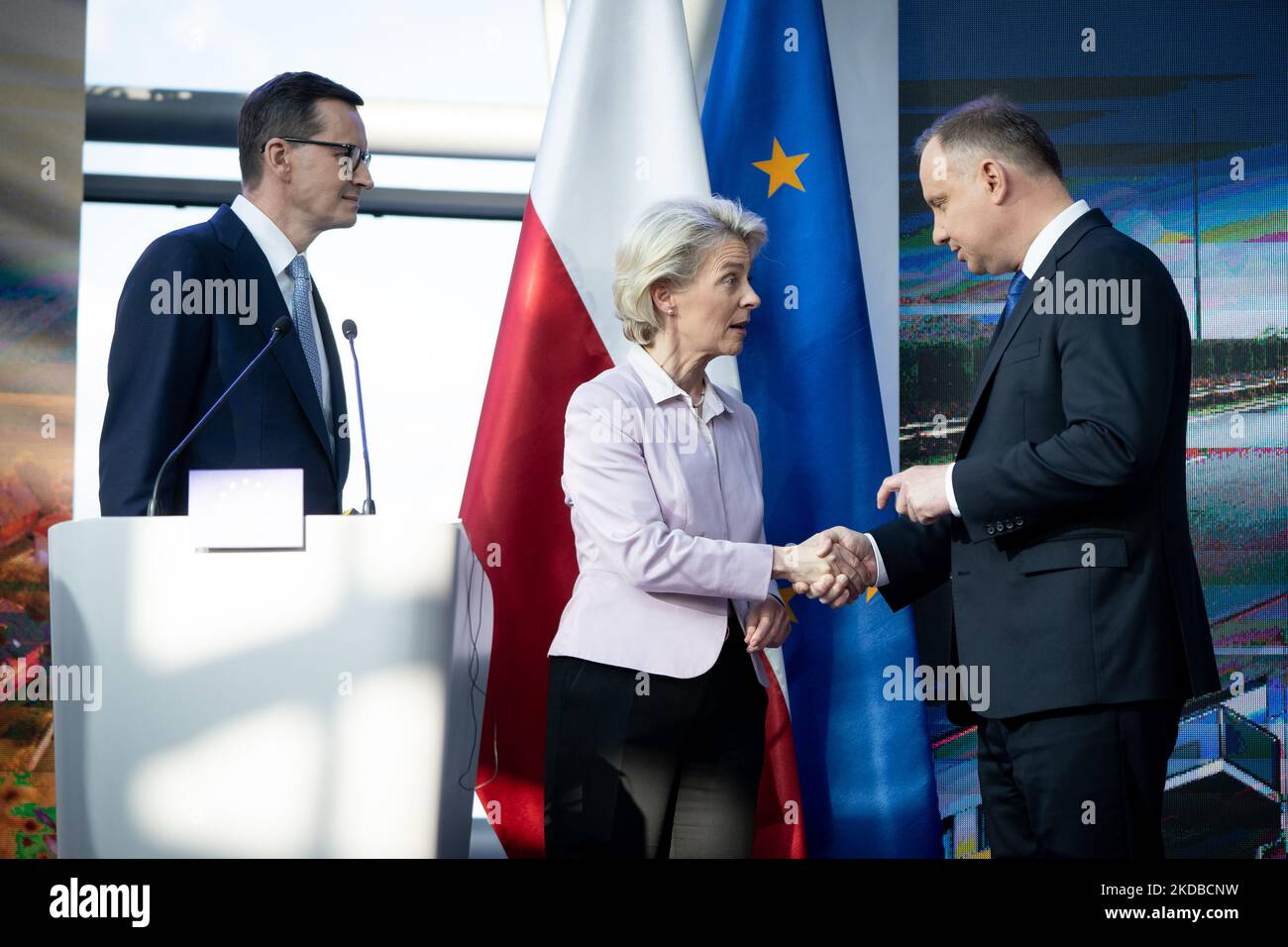 European Commission President Ursula von der Leyen, Polish President ...