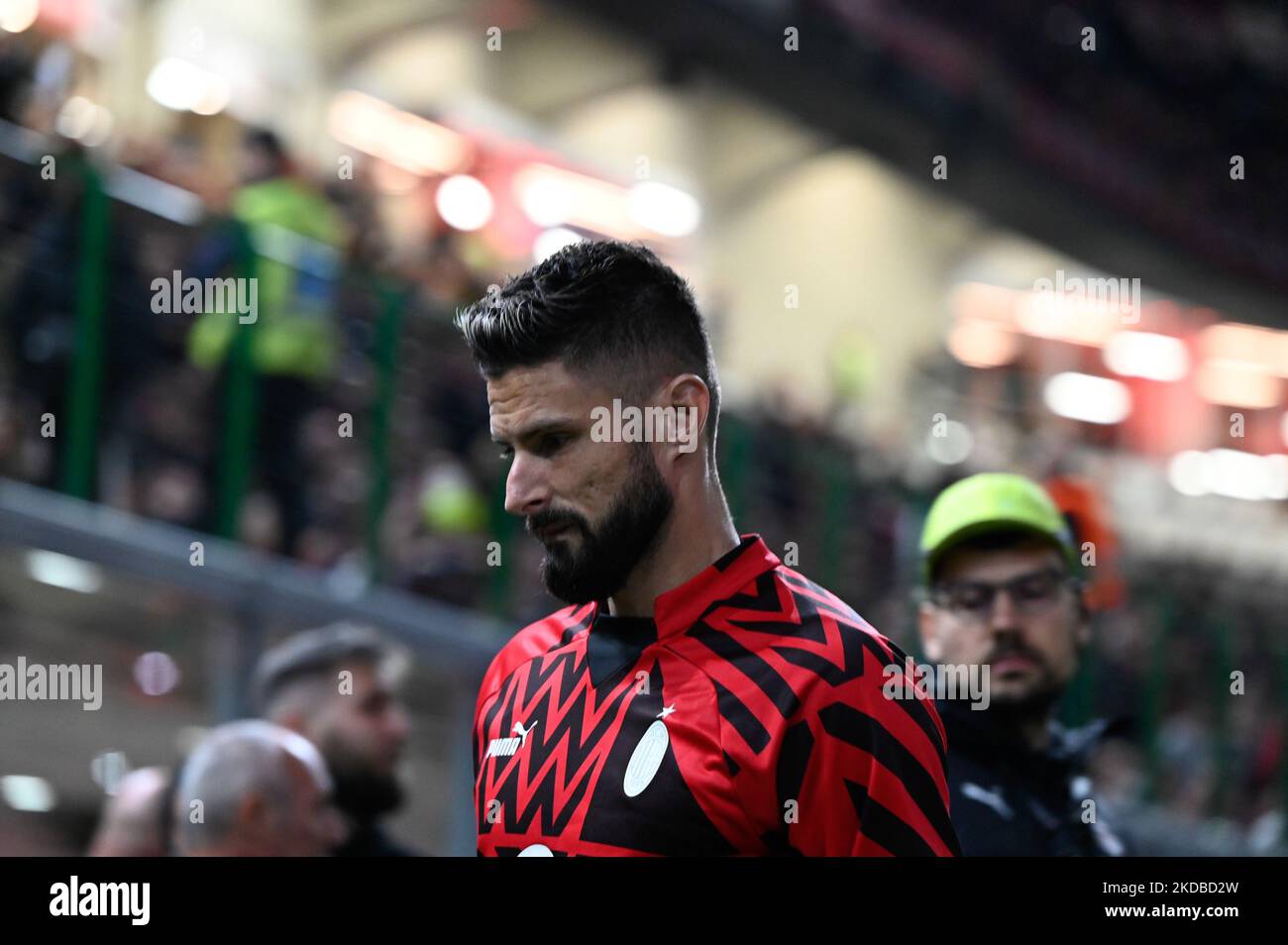 Olivier Giroud of Ac Milan during the Italian Serie A tootball match between AC Milan and AC ...