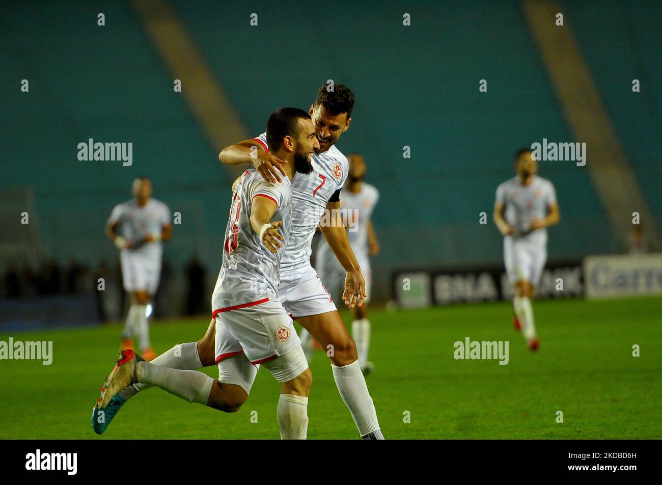 Youssef Msakni of Tunisia celebrate during the African Cup of Nations ...