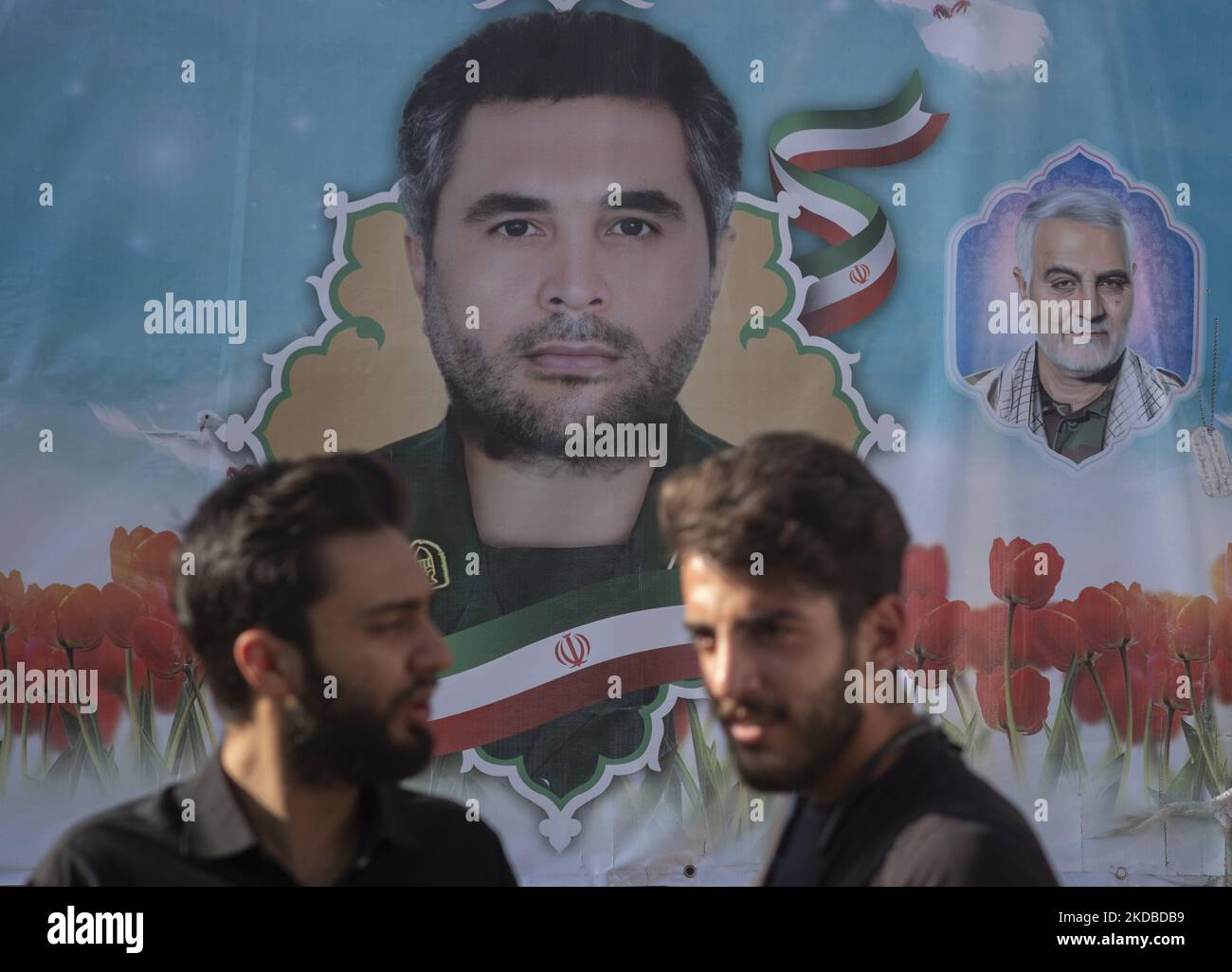 Two Iranian Basiji (Members of Basij Paramilitary force) university ...