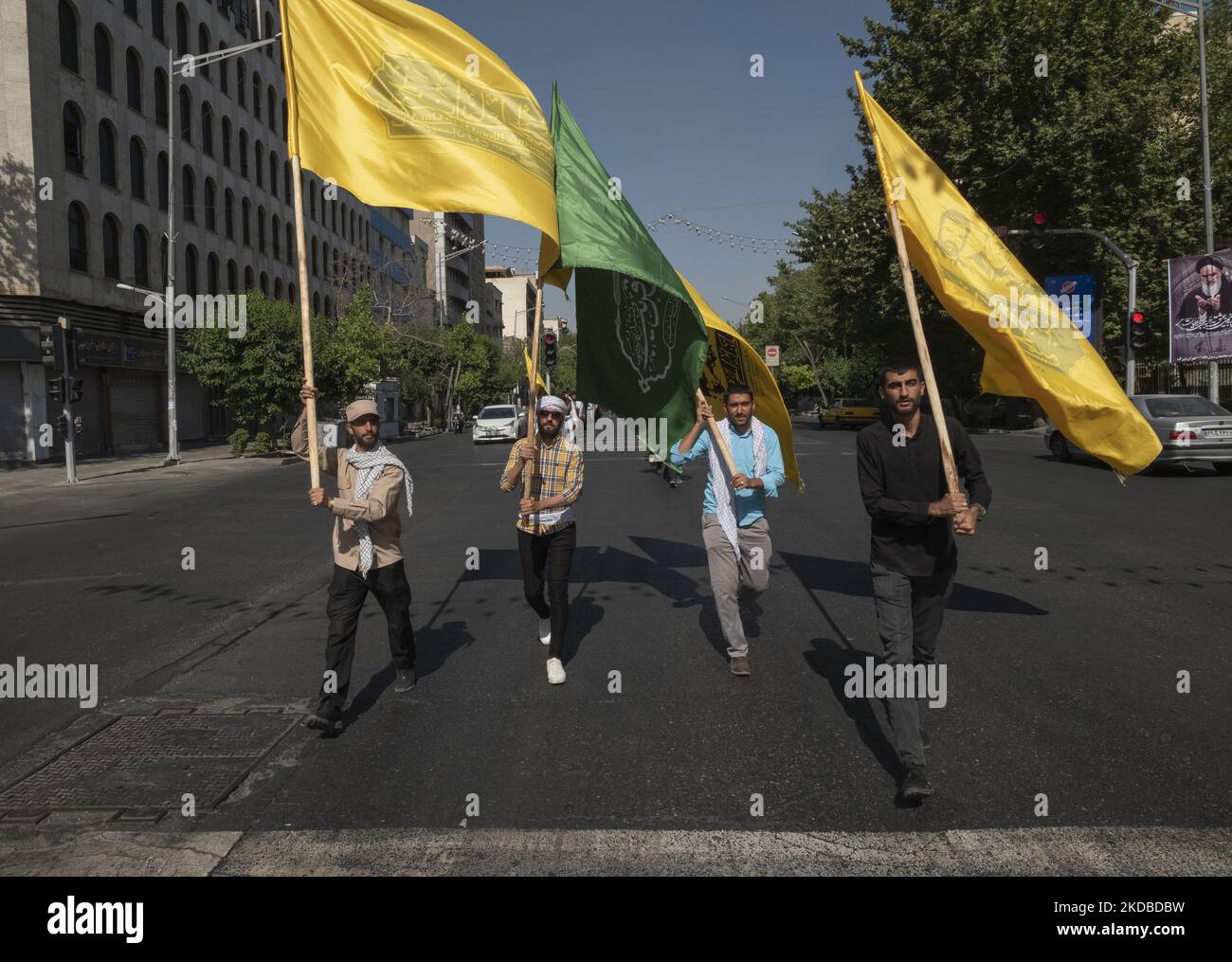 A group of Iranian Basiji (Members of Basij Paramilitary force) men ...