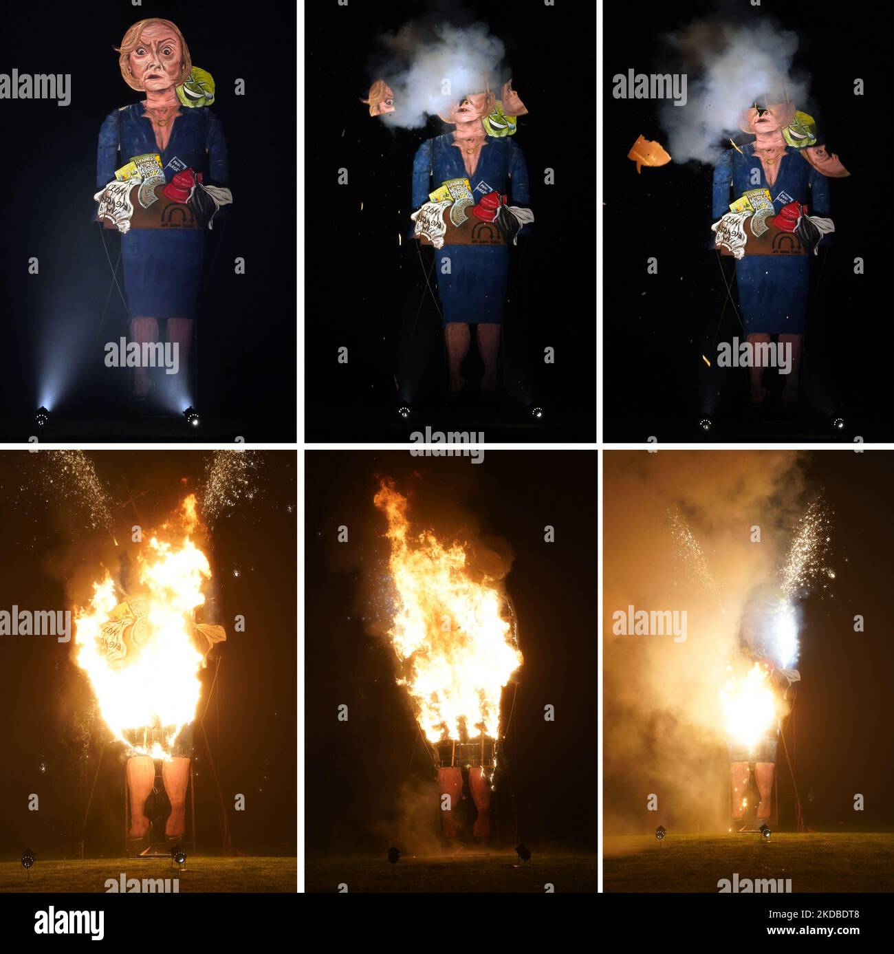 Combination photros of the Edenbridge Bonfire Society celebrity guy ...