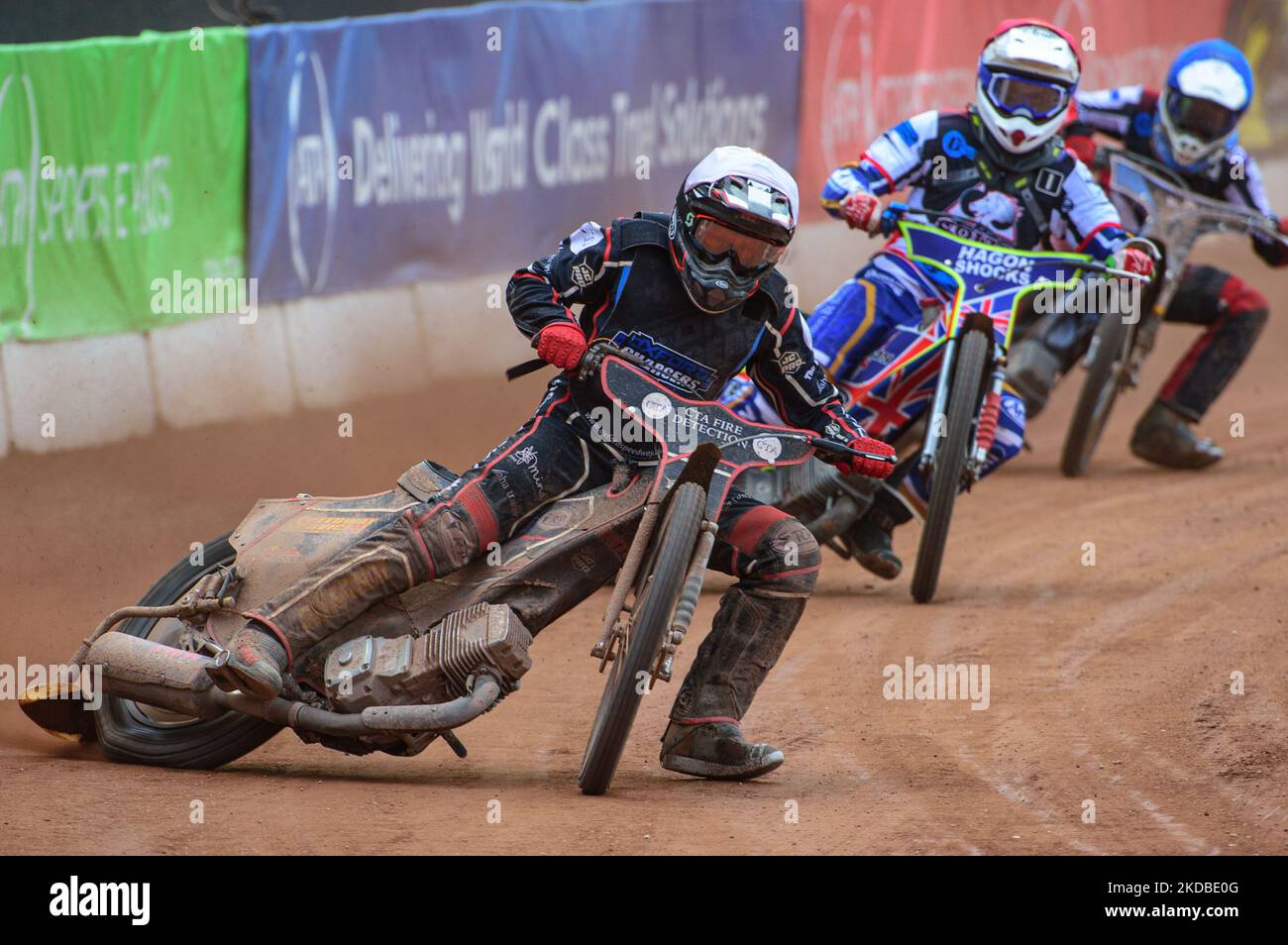 Ben Morley (White) leads Jake Mulford (Red) and Sam McGurk (Blue ...