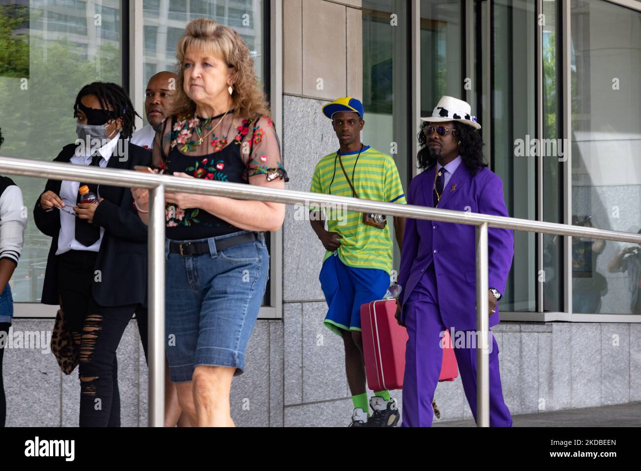 People in costume attend the 2022 Awesome Con comic convention at the ...