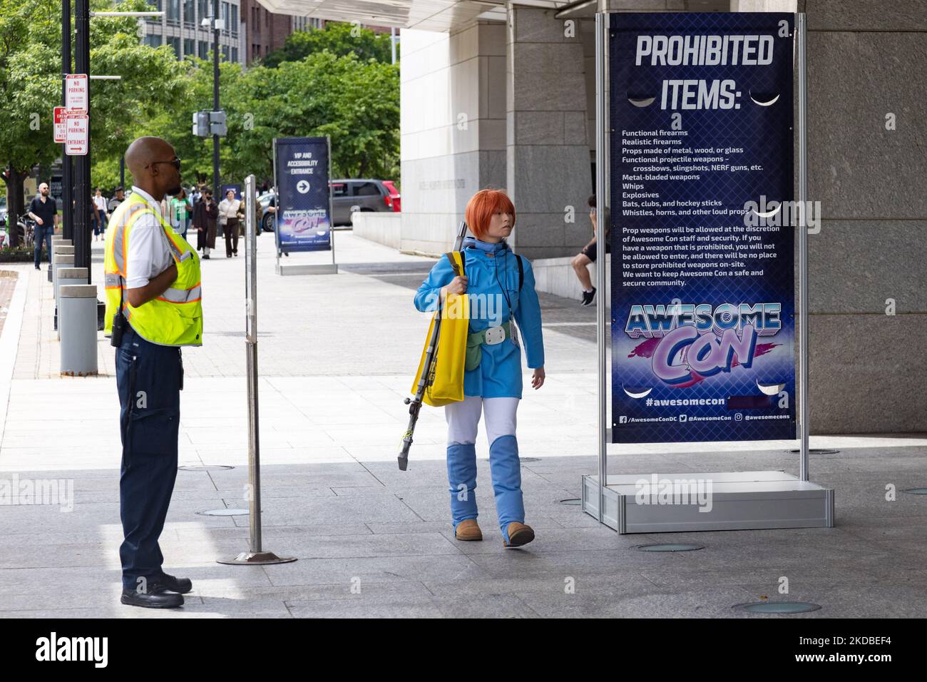People in costume attend the 2022 Awesome Con comic convention at the ...