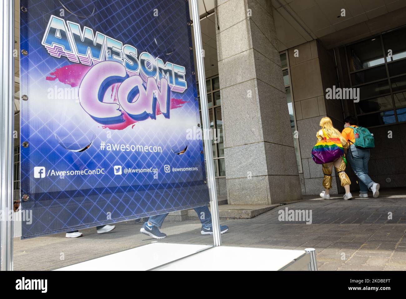 People in costume attend the 2022 Awesome Con comic convention at the ...