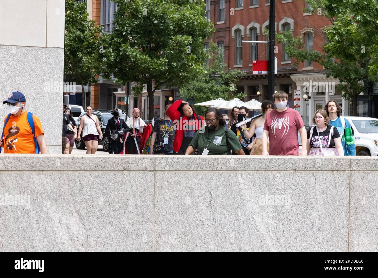 People in costume attend the 2022 Awesome Con comic convention at the ...