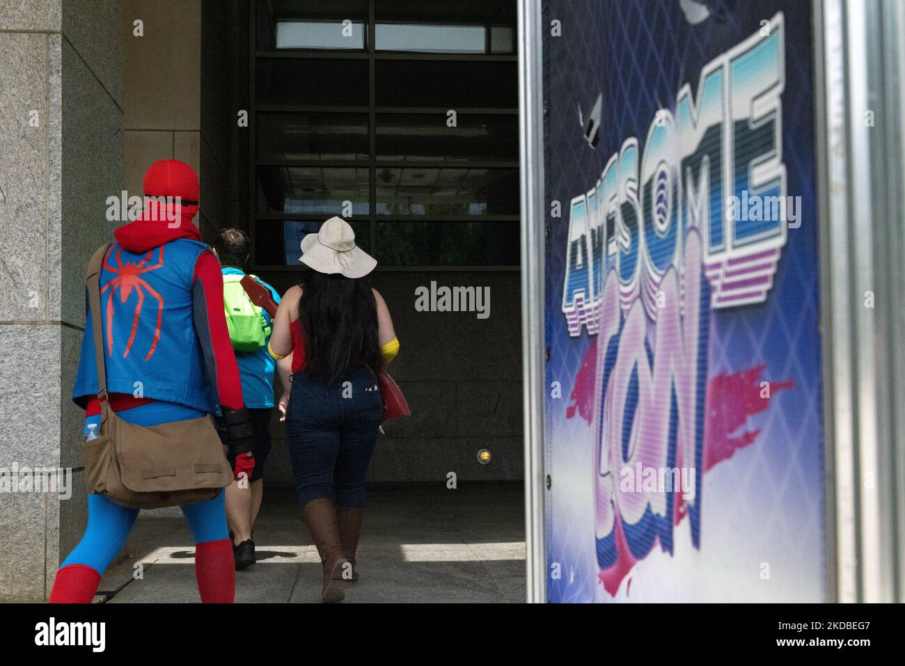 People in costume attend the 2022 Awesome Con comic convention at the ...