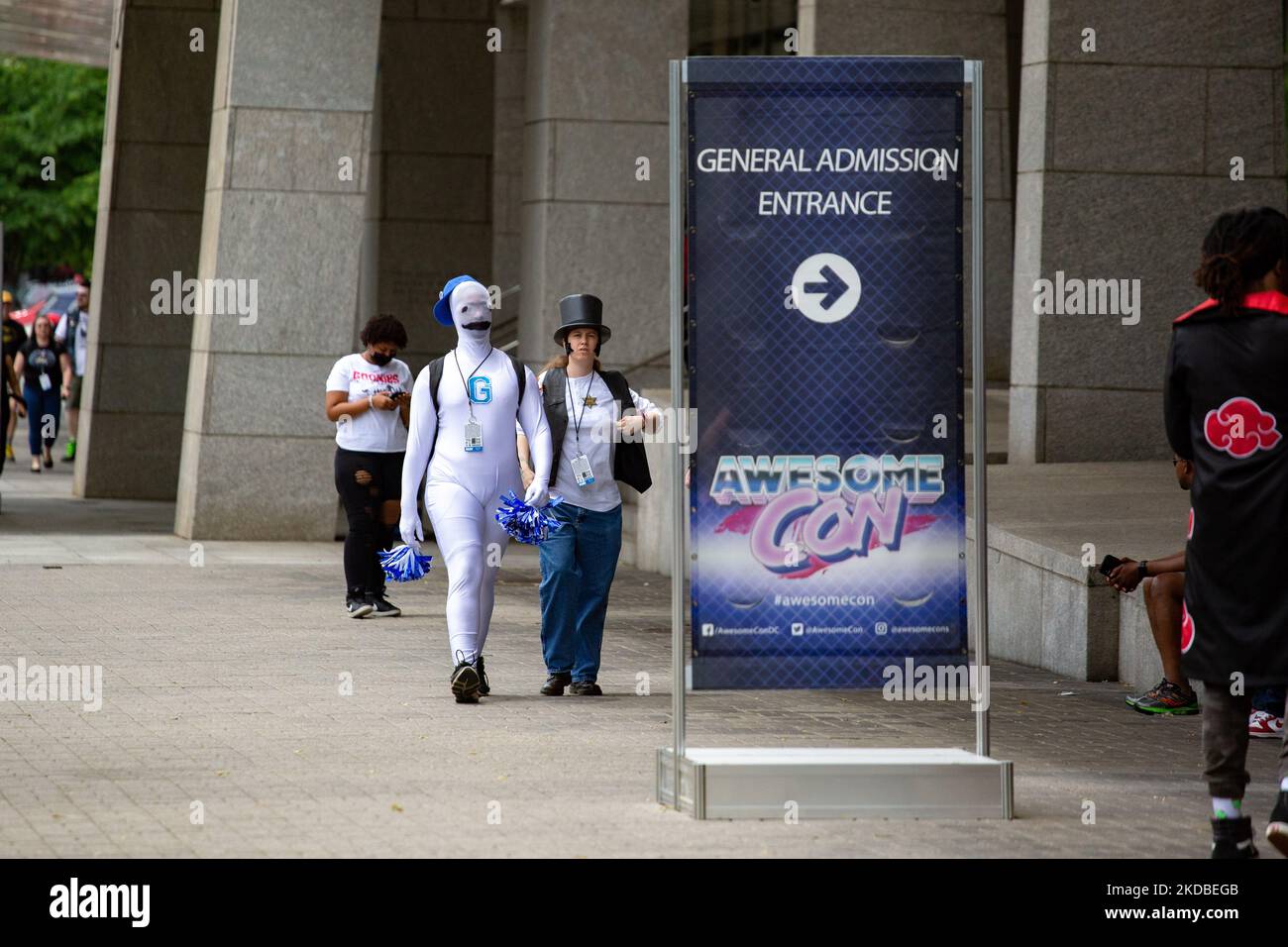 People in costume attend the 2022 Awesome Con comic convention at the ...