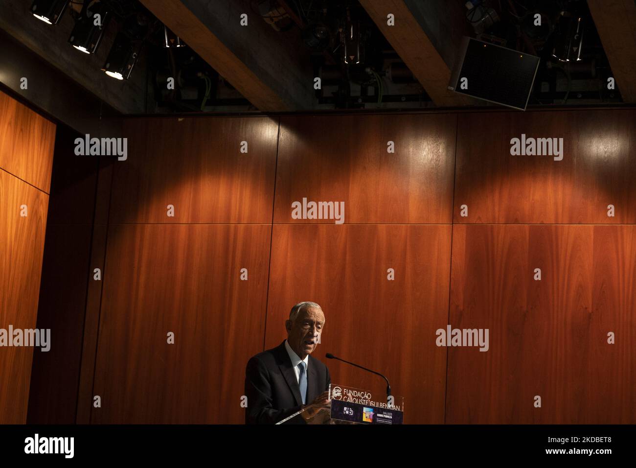 President Marcelo Rebelo de Sousa speaking at the closing of the ...