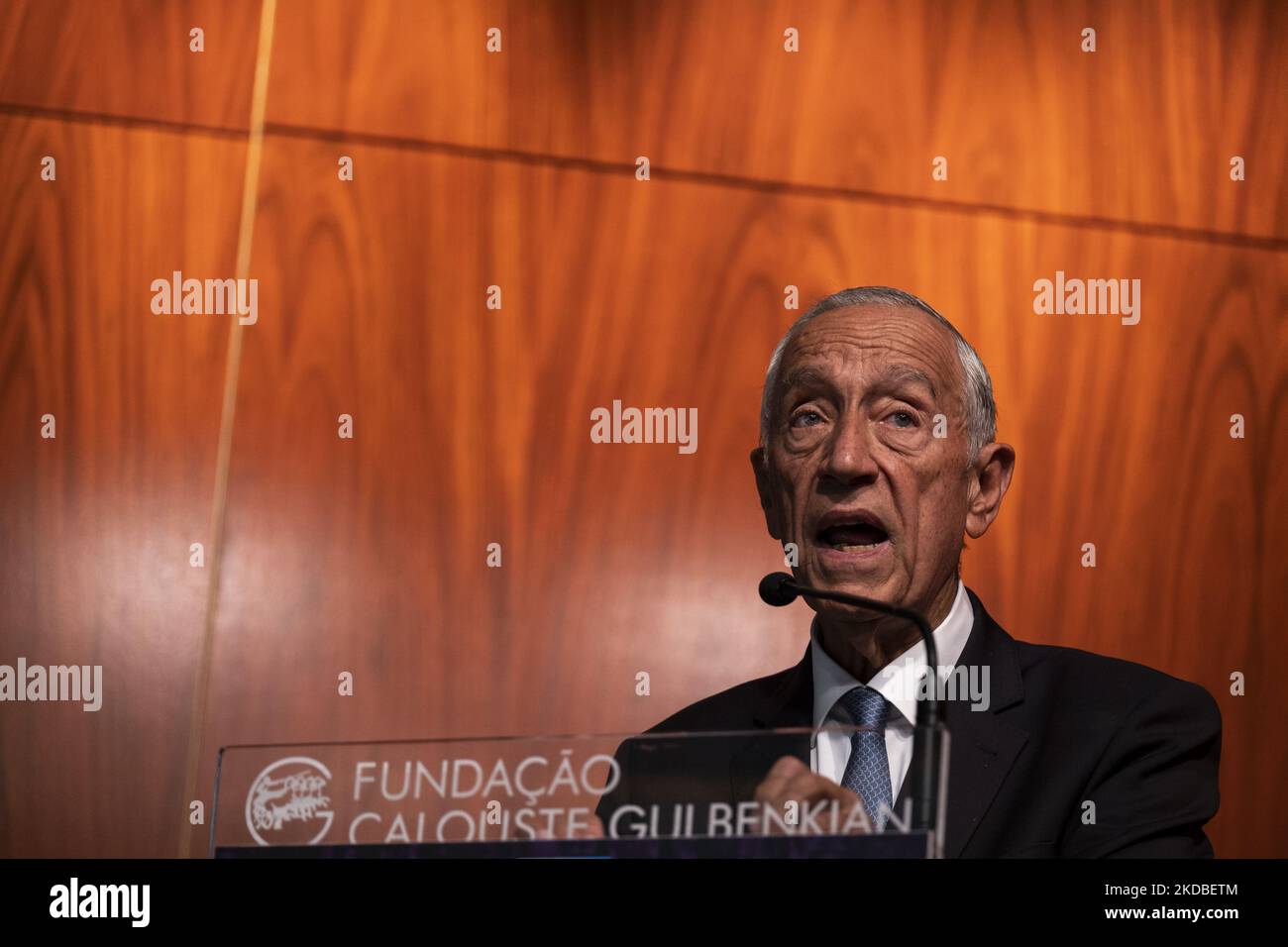President Marcelo Rebelo de Sousa speaking at the closing of the ...