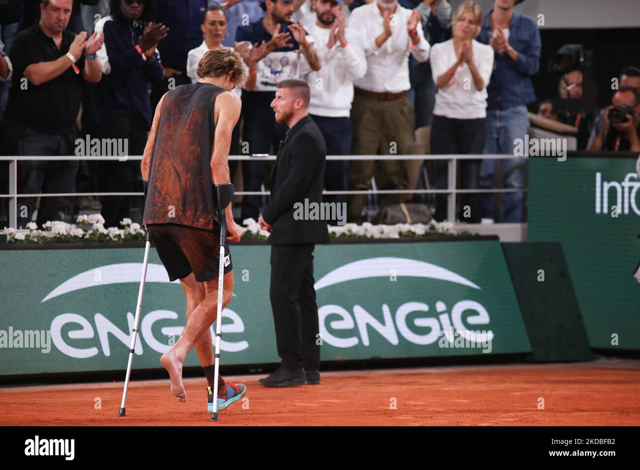 Alexander zverev injury hi-res stock photography and images - Alamy