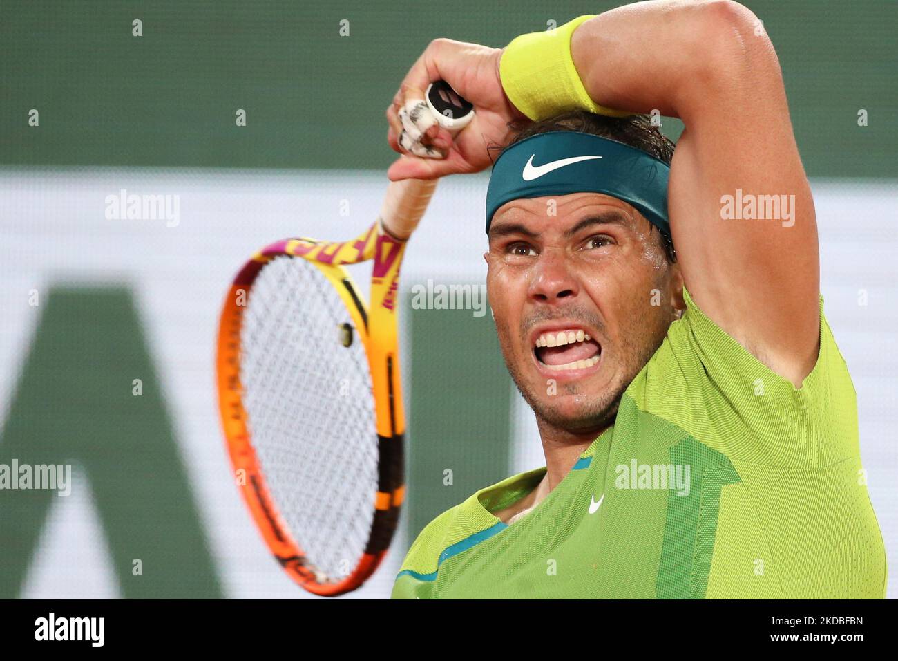 Rafael Nadal during his match against Alexander Zverev on Philipe ...