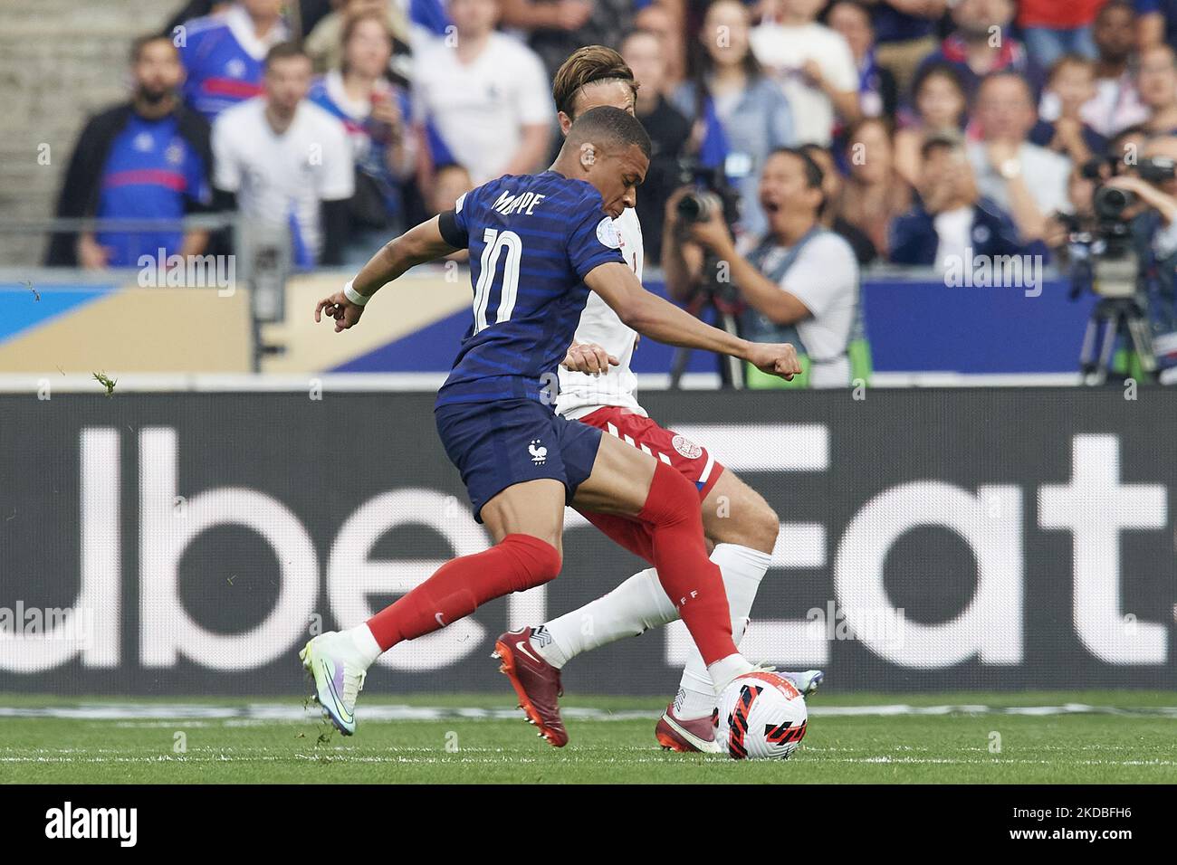 Kylian Mbappe (Paris Saint-Germain) of France in action during the UEFA ...