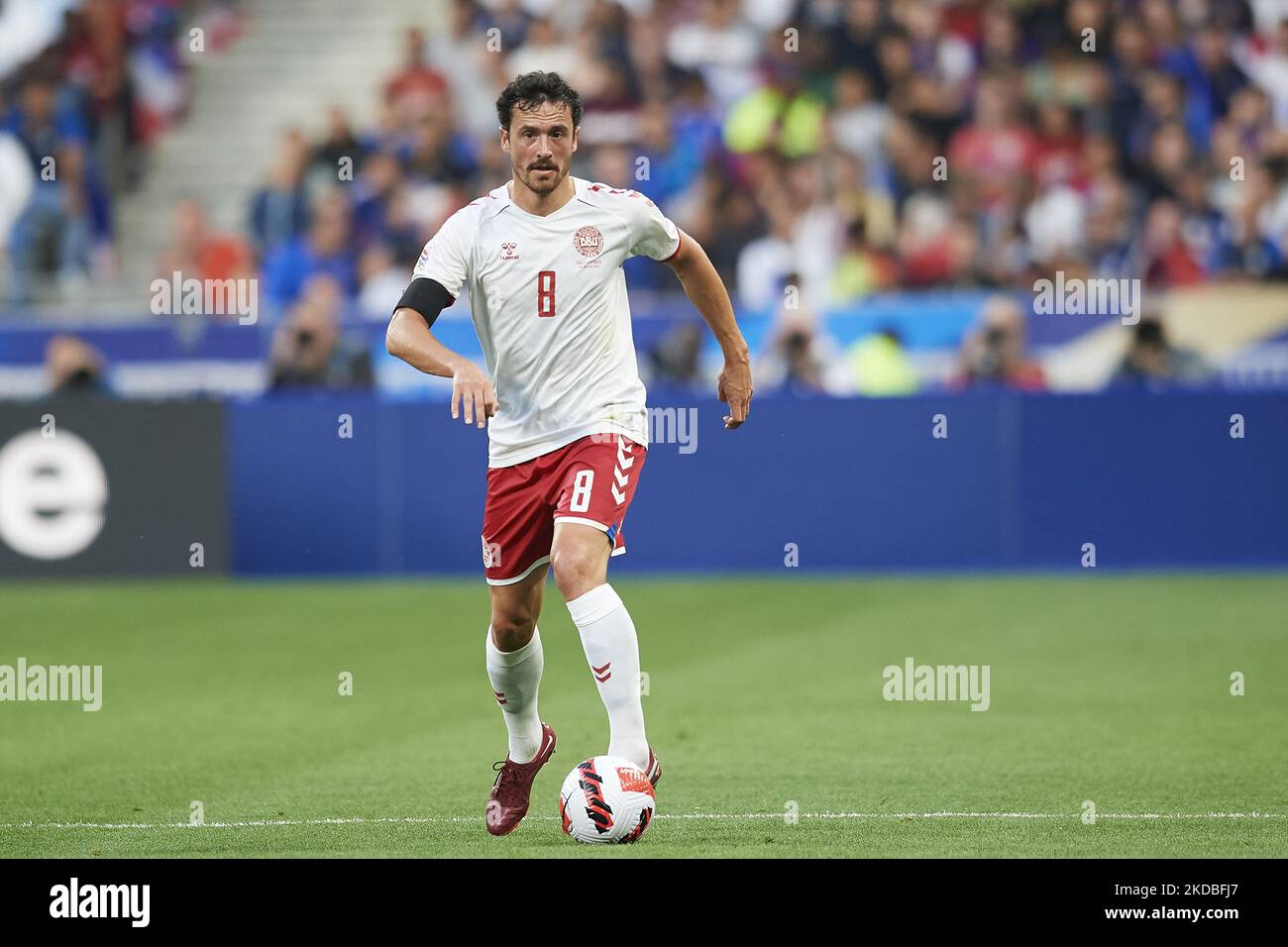 Thomas Delaney (Sevilla FC) of Denmark runs with the ball during the ...