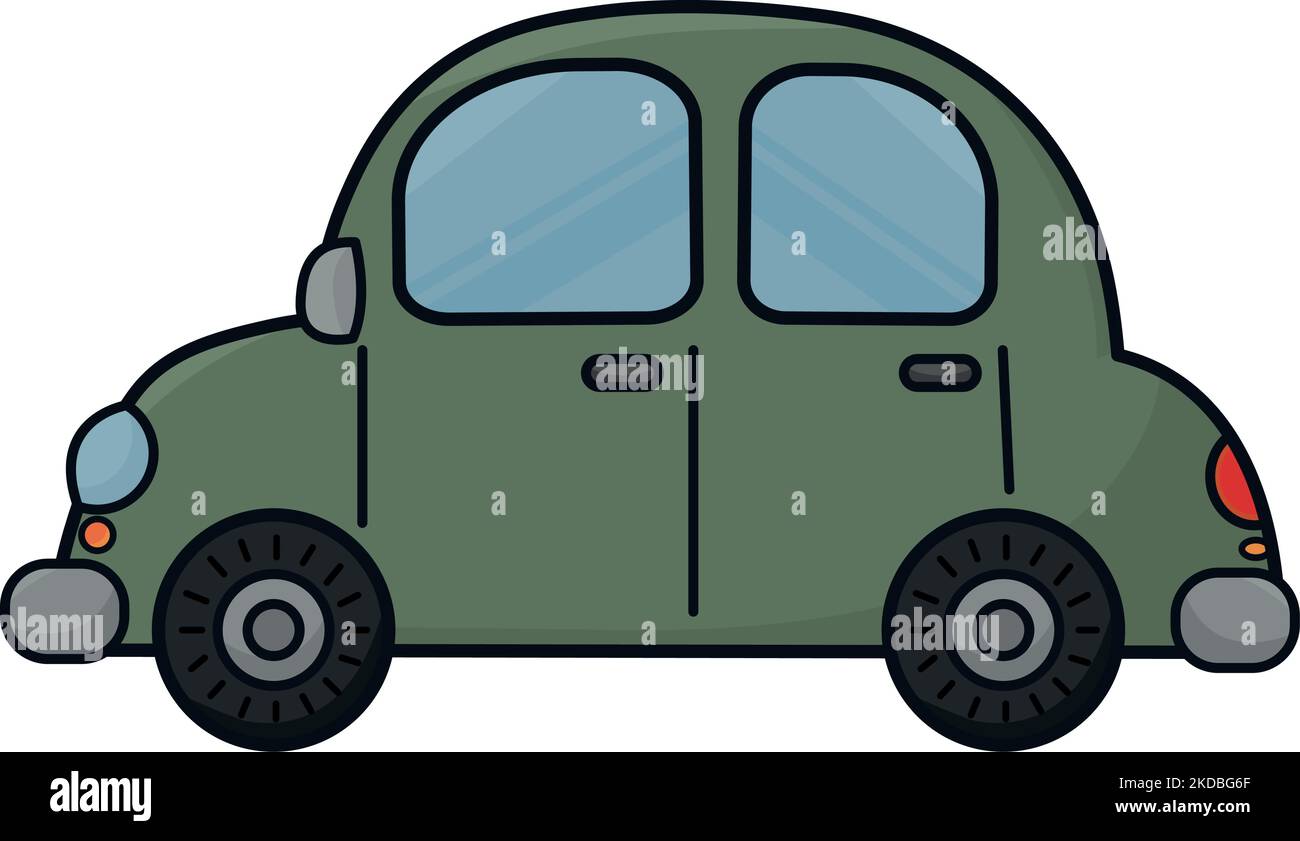 A vector illustration of a cute cartoon car Stock Vector Image & Art ...