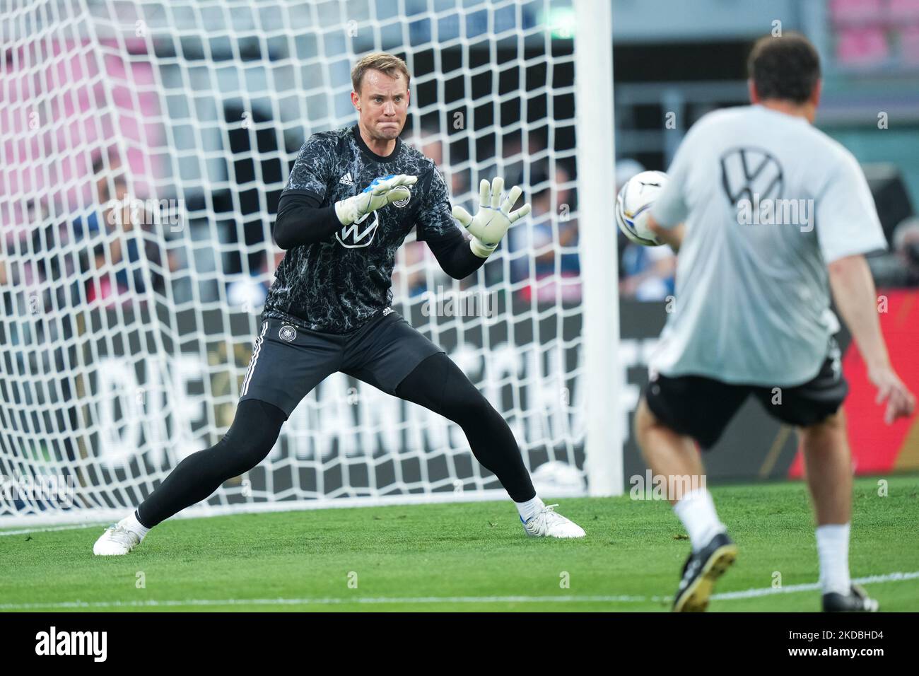 Manuel Neuer of Germany during the warm-up prior the UEFA Nations ...