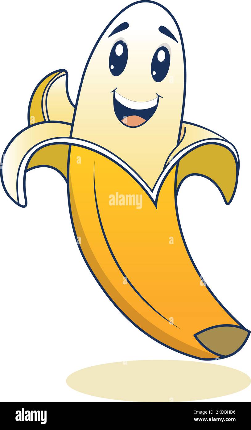 A vector illustration of a cute cartoon banana Stock Vector Image & Art - Alamy