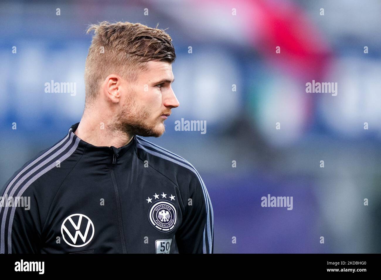 Timo Werner of Germany looks on during the UEFA Nations League match ...