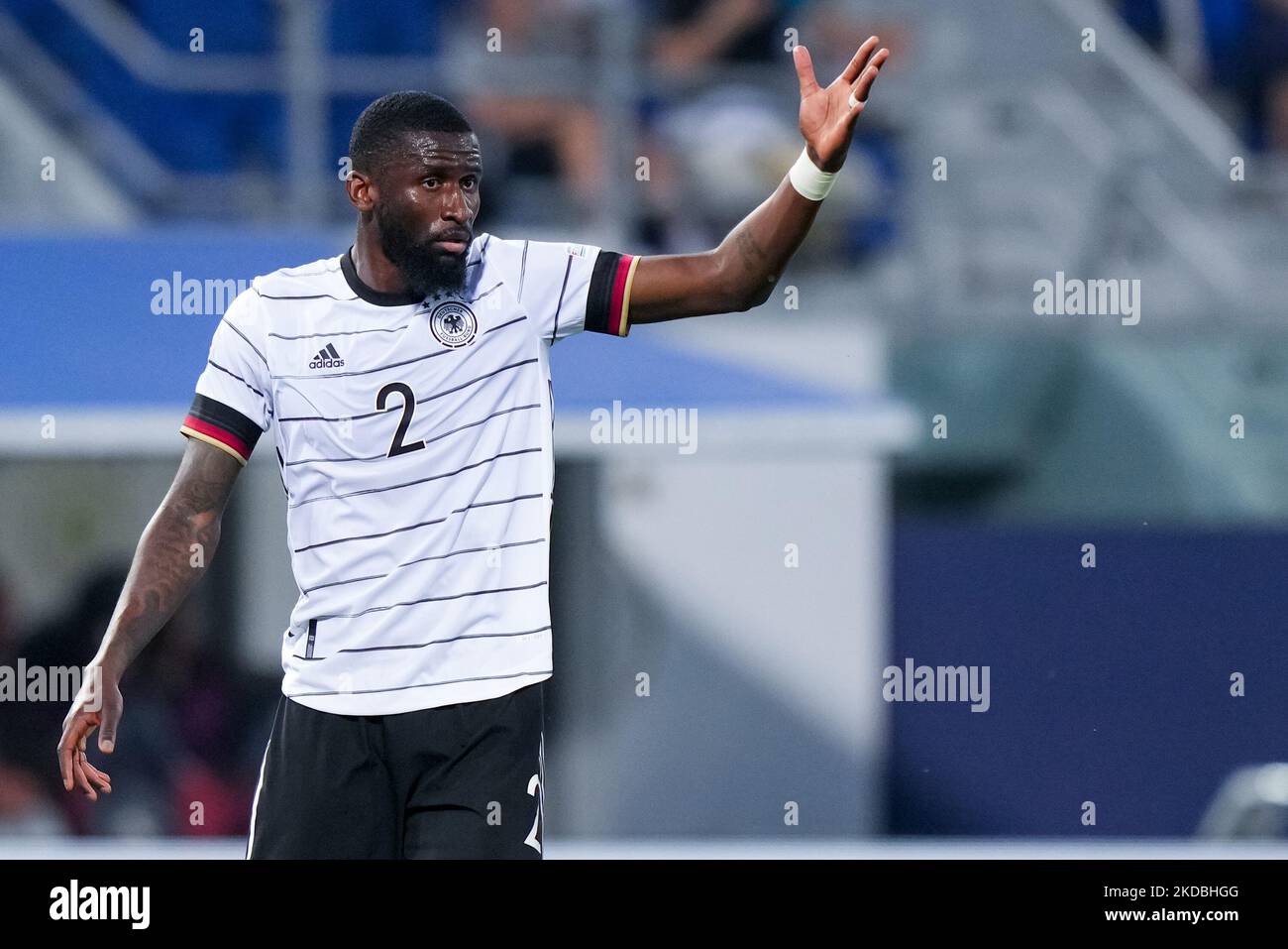 Antonio Rudiger of Germany gestures during the UEFA Nations League ...