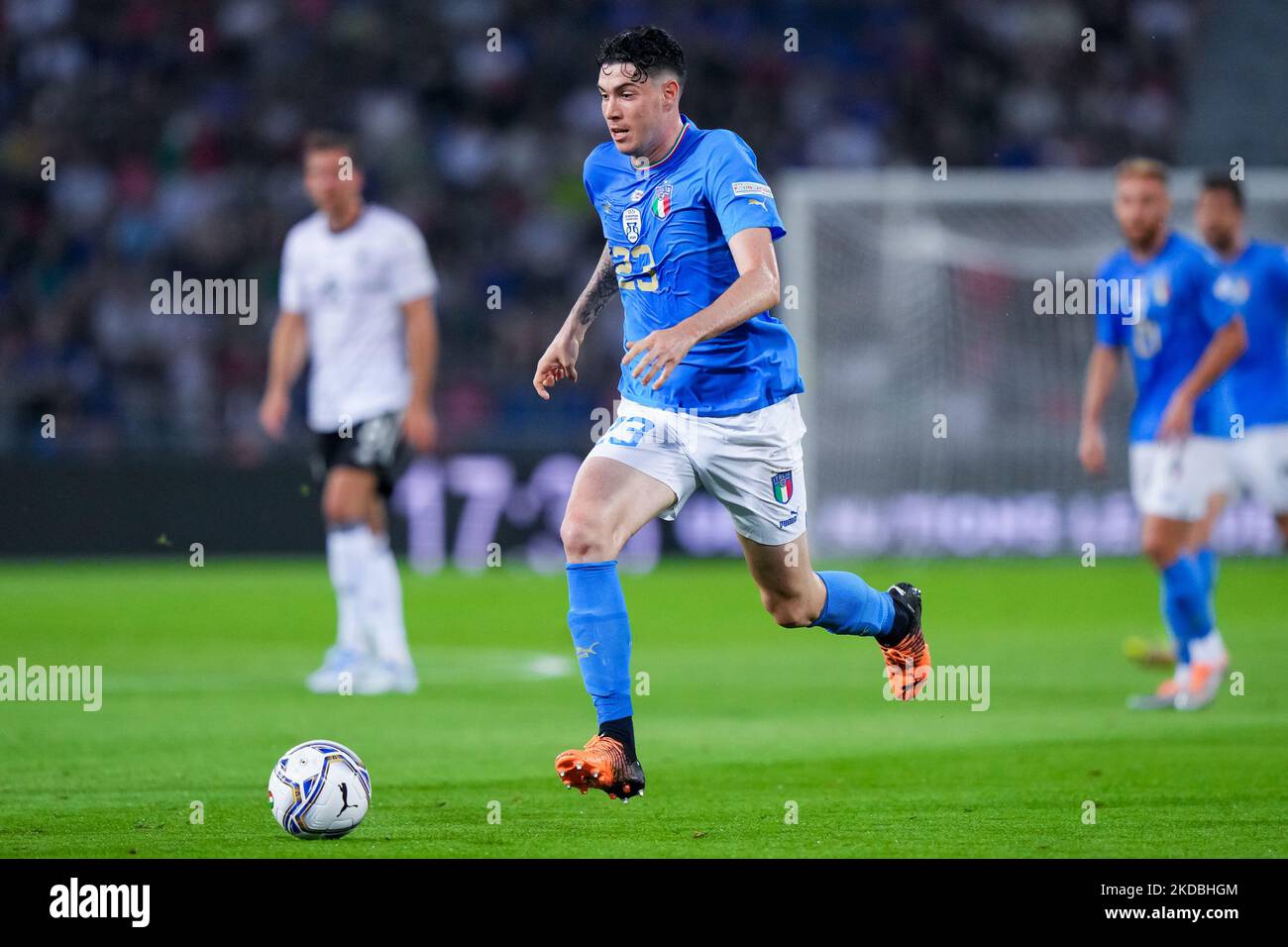 Alessandro Bastoni of Italy during the UEFA Nations League match ...