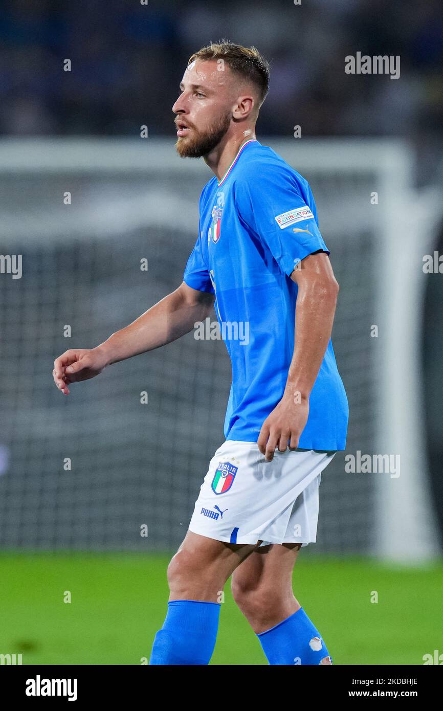 Davide Frattesi of Italy looks on during the UEFA Nations League match ...